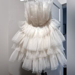 Mable | Dresses | Mable Ruffle Strapless Mini | Poshmark